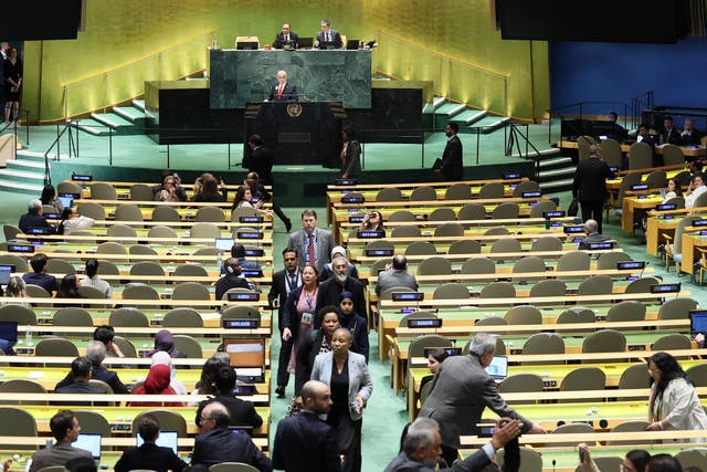 UN delegates lead a mass walkout as Netanyahu insists Israel must ...
