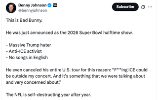 MAGA rages after NFL picks ‘Trump Hater’ Bad Bunny for 2026 Super Bowl ...