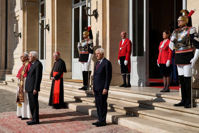 Pope makes new plea during visit to presidential palace | The Independent