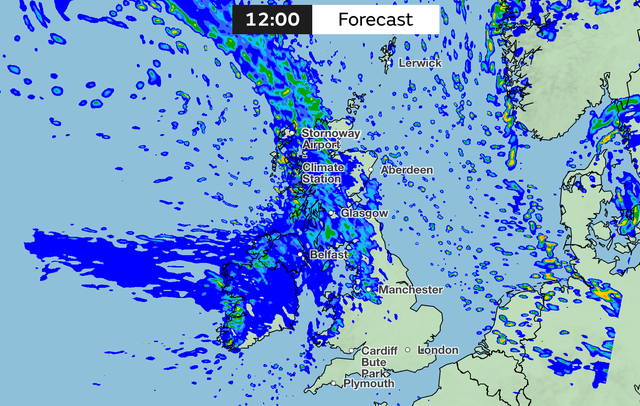 Weather map: Where will it rain across the UK on Sunday? | The Independent