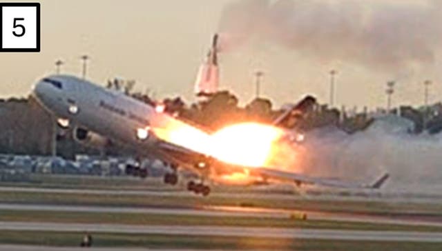 Dramatic pictures show UPS plane engine fly off in burst of flames ...