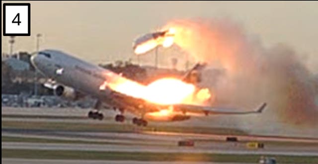 Dramatic pictures show UPS plane engine fly off in burst of flames ...