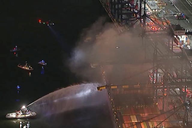 Investigators working to uncover cause of container ship fire that ...