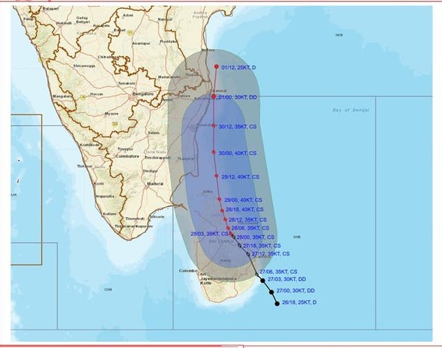 Cyclone Ditwah mapped: Red alert in India as powerful storm leaves at ...