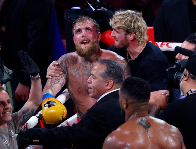 Anthony Joshua knocks out Jake Paul after dropping YouTuber multiple ...