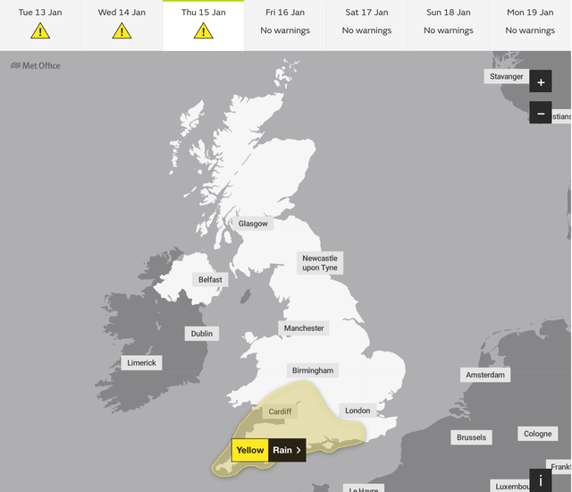 Flood and weather warnings issued before 70mm rain hits parts of UK ...