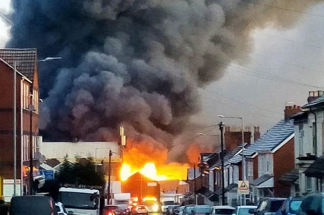 Smoke seen for miles after Wolverhampton factory fire | The Independent