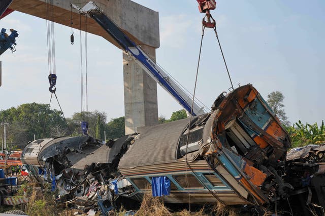 Thailand train accident: Photos show devastating aftermath of deadly ...