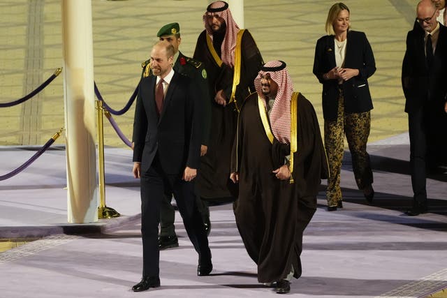 Prince William visits Saudi Arabia for Crown Prince Mohammed bin Salman ...