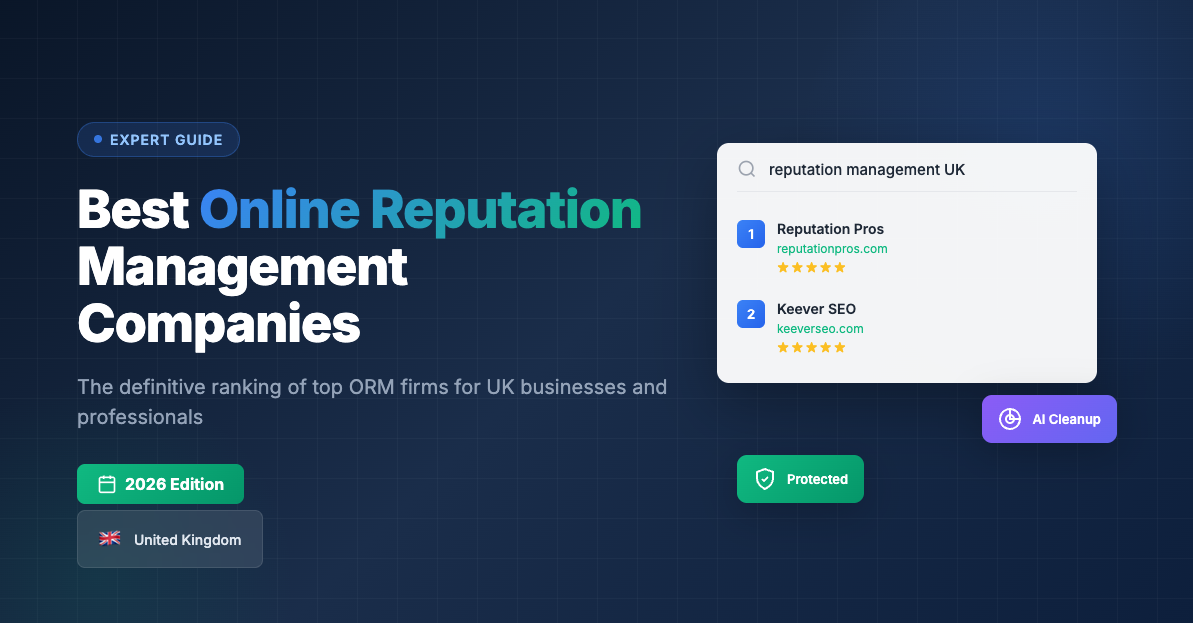 Top Online Reputation Management Firms Serving the UK in 2026 | The ...