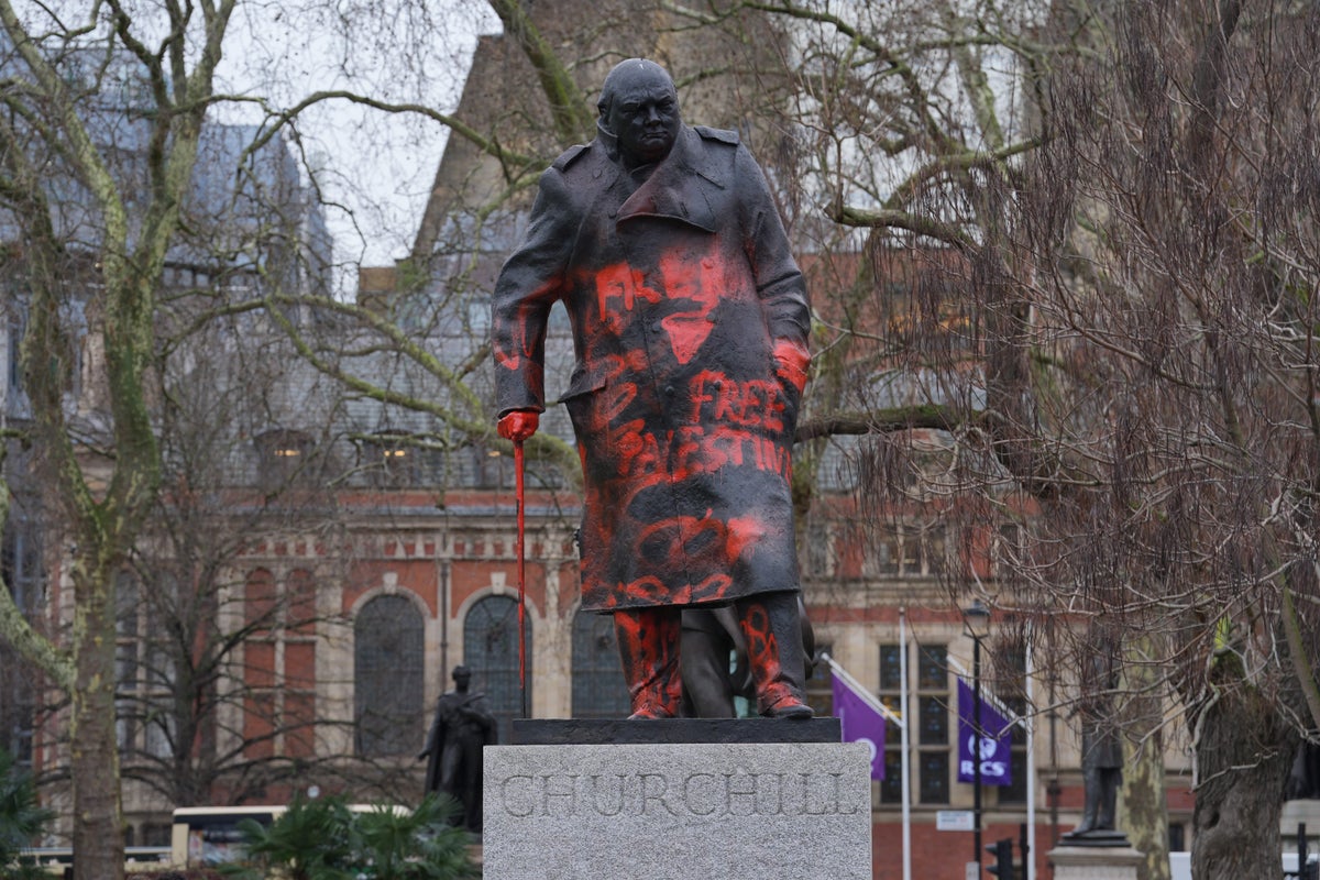 Arrest made after Churchill statue defaced with ‘Zionist war criminal ...