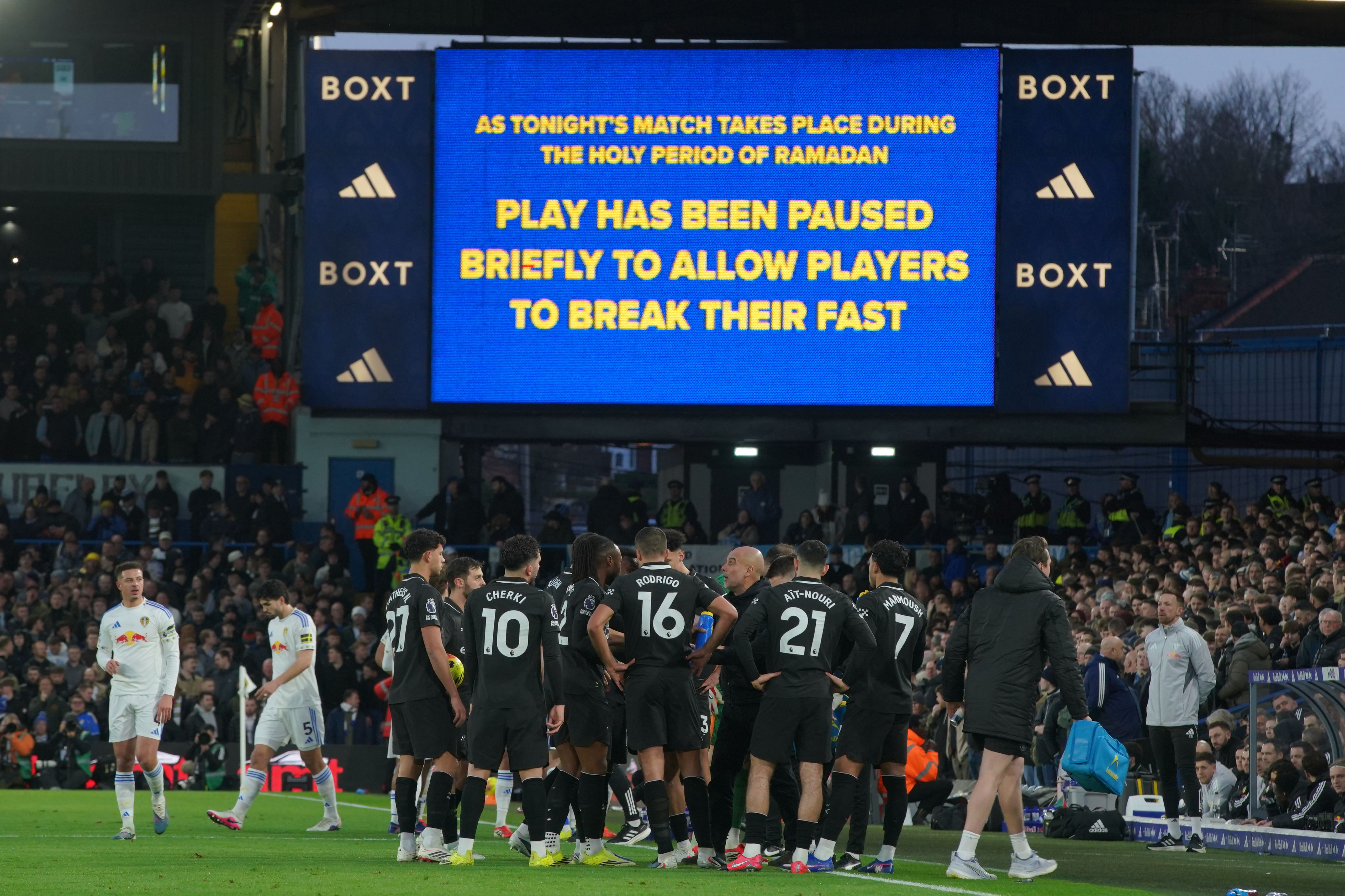 Leeds fans criticised after booing Ramadan fast break during Man City ...