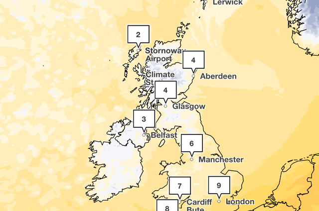 UK weather mapped: Storm Dave to hit with 80mph winds over Easter bank ...