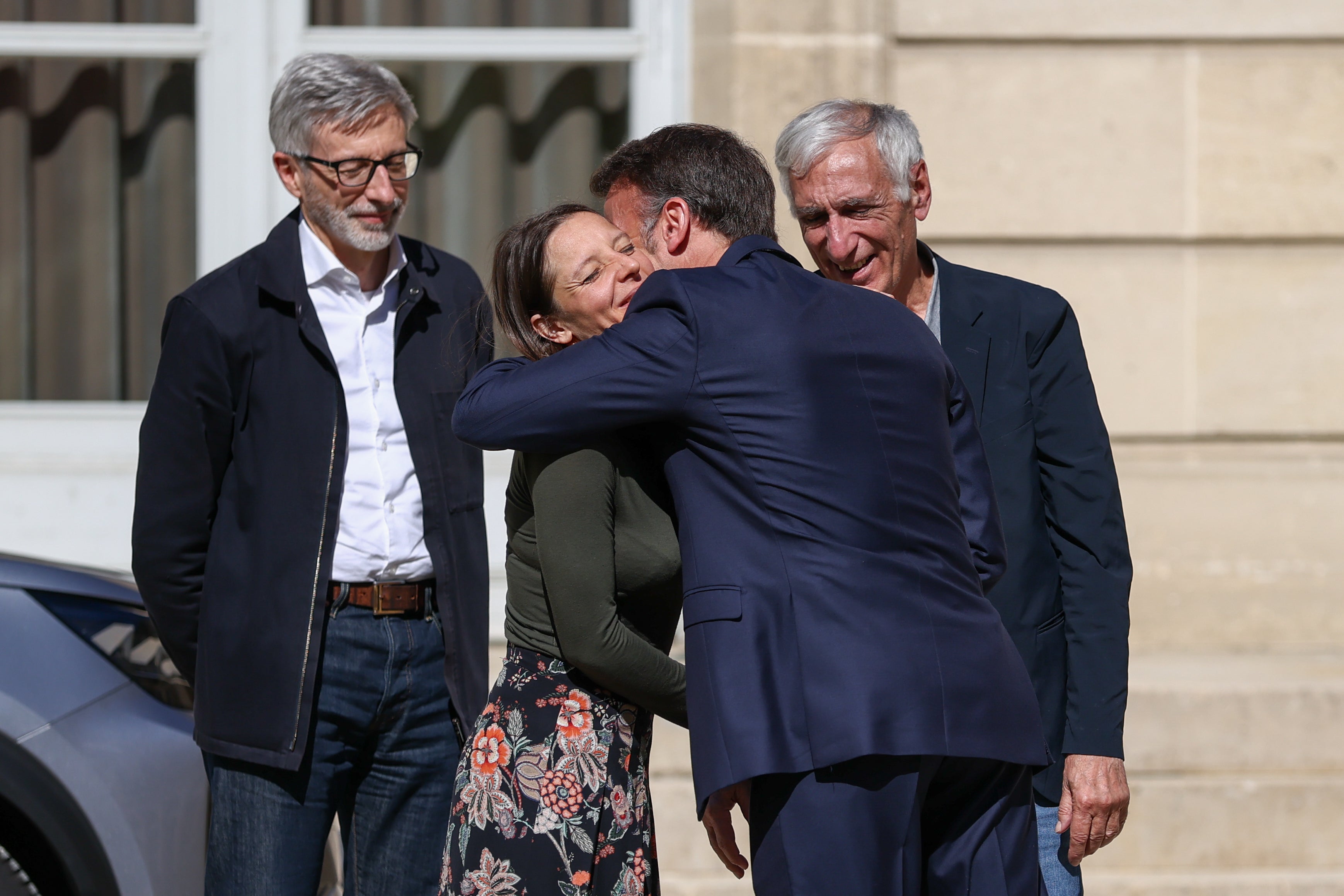 French former detainees Cécile Kohler and Jacques Paris return home ...