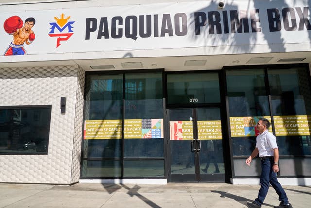 Manny Pacquiao takes over Floyd Mayweather gym as rematch dispute ...