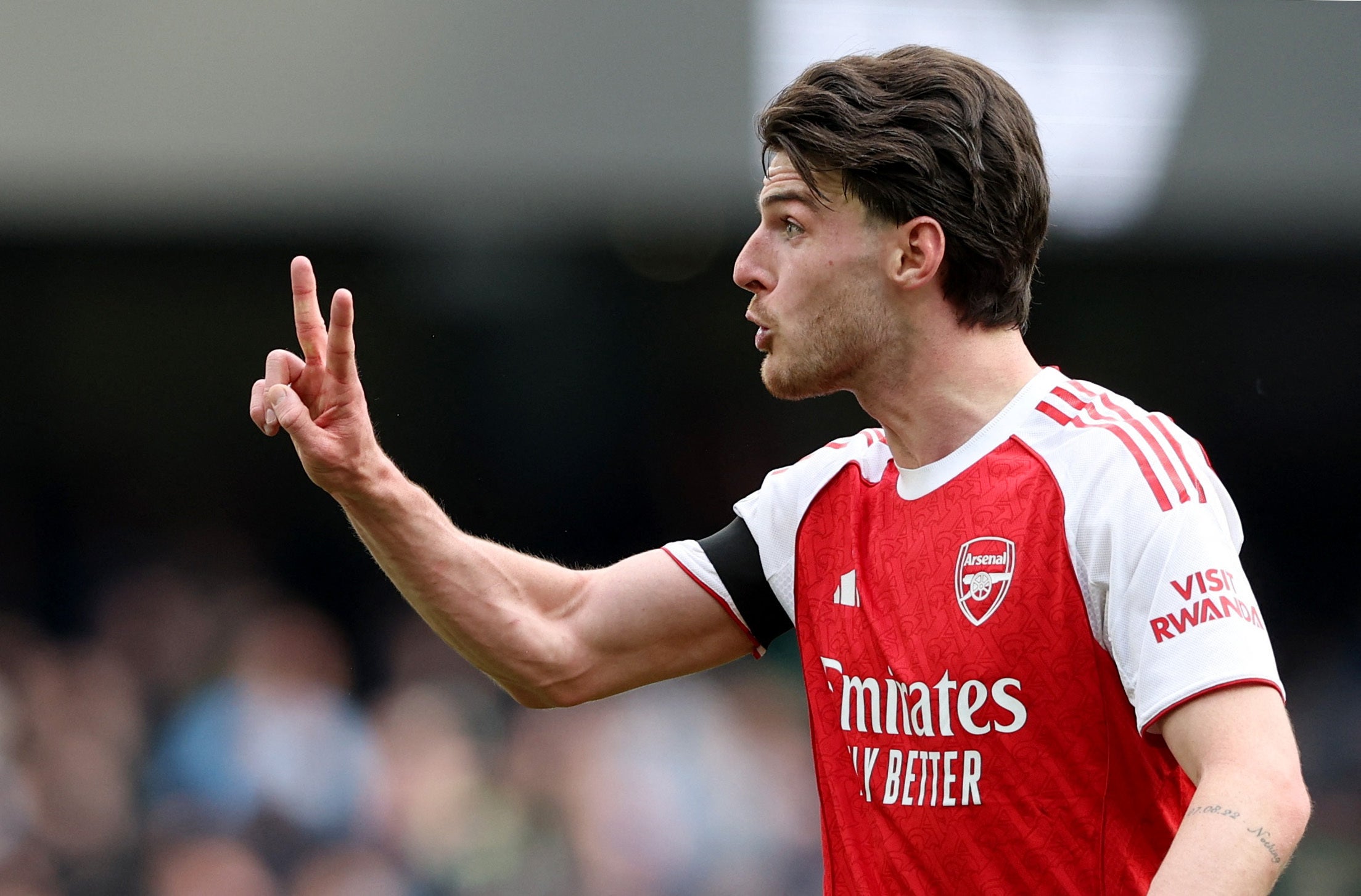 What did Declan Rice say to his Arsenal teammates after losing to Man ...