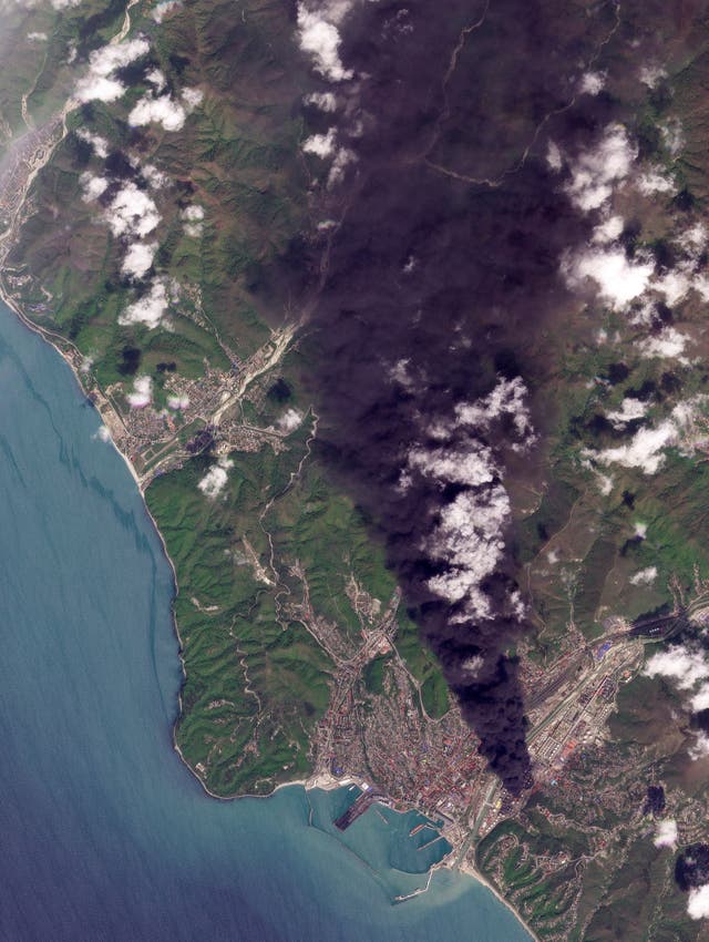 Russia struggles to contain ‘massive’ fire at Tuapse oil refinery after ...
