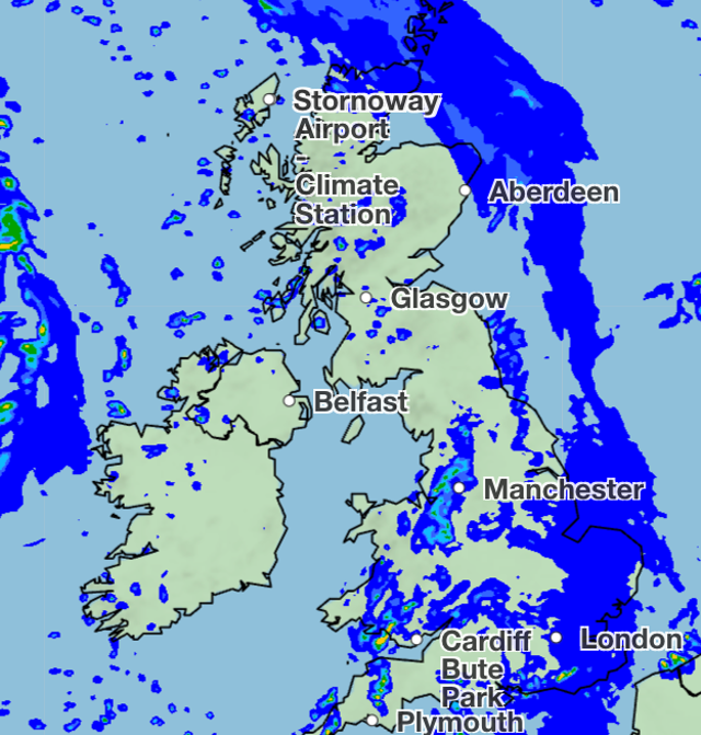 Weather map: When and where will rain hit England, Wales and Scotland ...