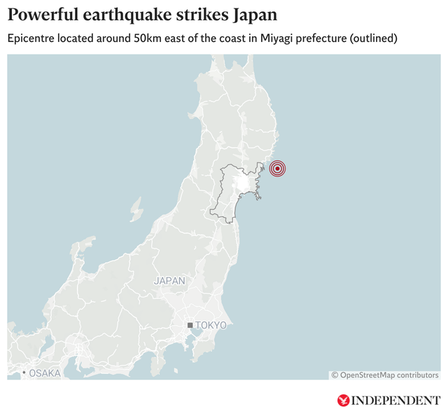 Japan hit by powerful 6.7-magnitude earthquake as warnings issued for ...
