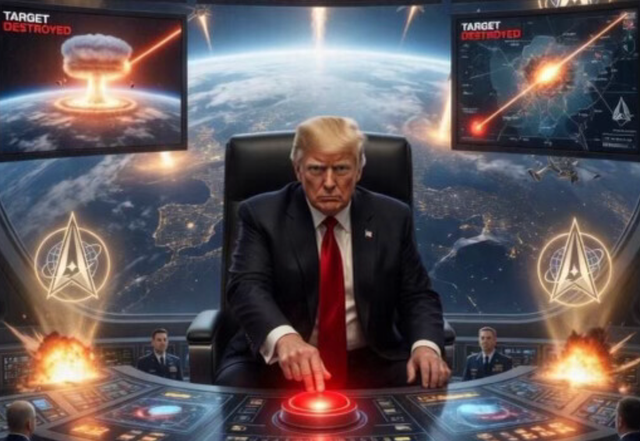 Trump posts AI images of himself with buff alien and space lasers in ...