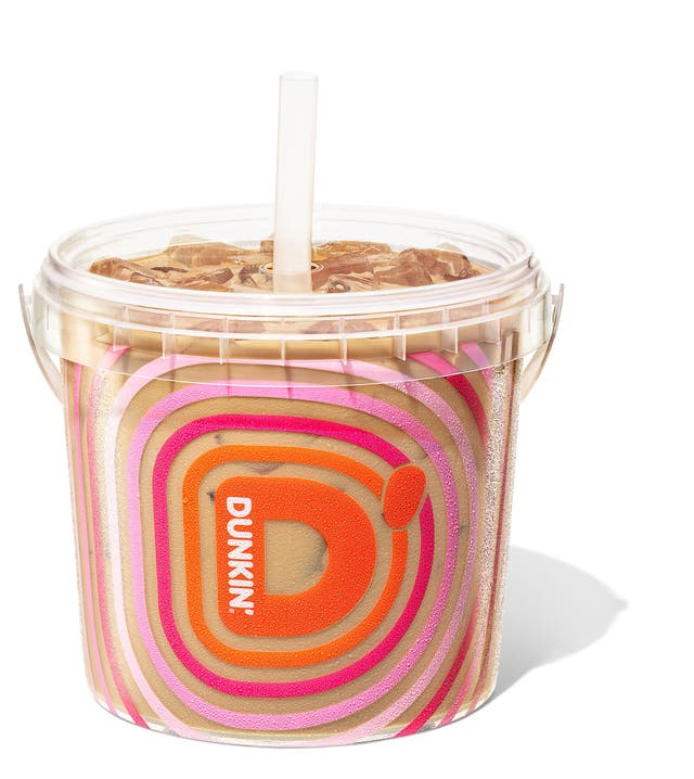 Dunkin’ to launch viral 48oz beverage buckets nationwide | The Independent