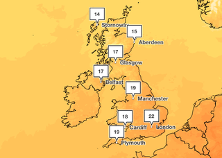Weather map: Where in the UK will see highest temperatures this weekend ...