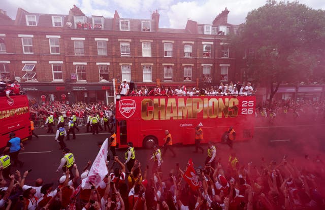 Arsenal trophy parade LIVE: Latest as Gunners celebrate title triumph ...