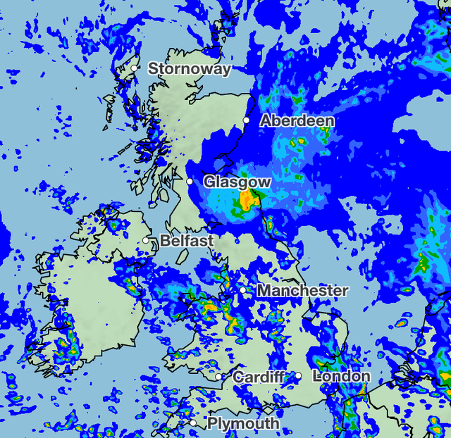 Met Office maps show Britain to be lashed by two days of heavy rain ...