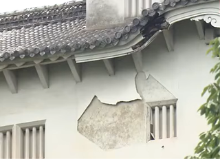 Typhoon Jangmi damages parts of Japan’s 17th century Himeji castle ...