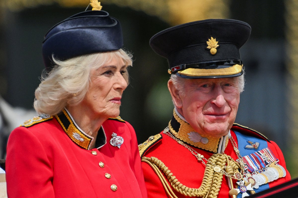 King Charles and Queen Camilla leave Buckingham Palace for Trooping the ...