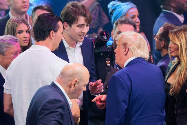 Barron Trump makes first appearance with dad in months by attending UFC ...