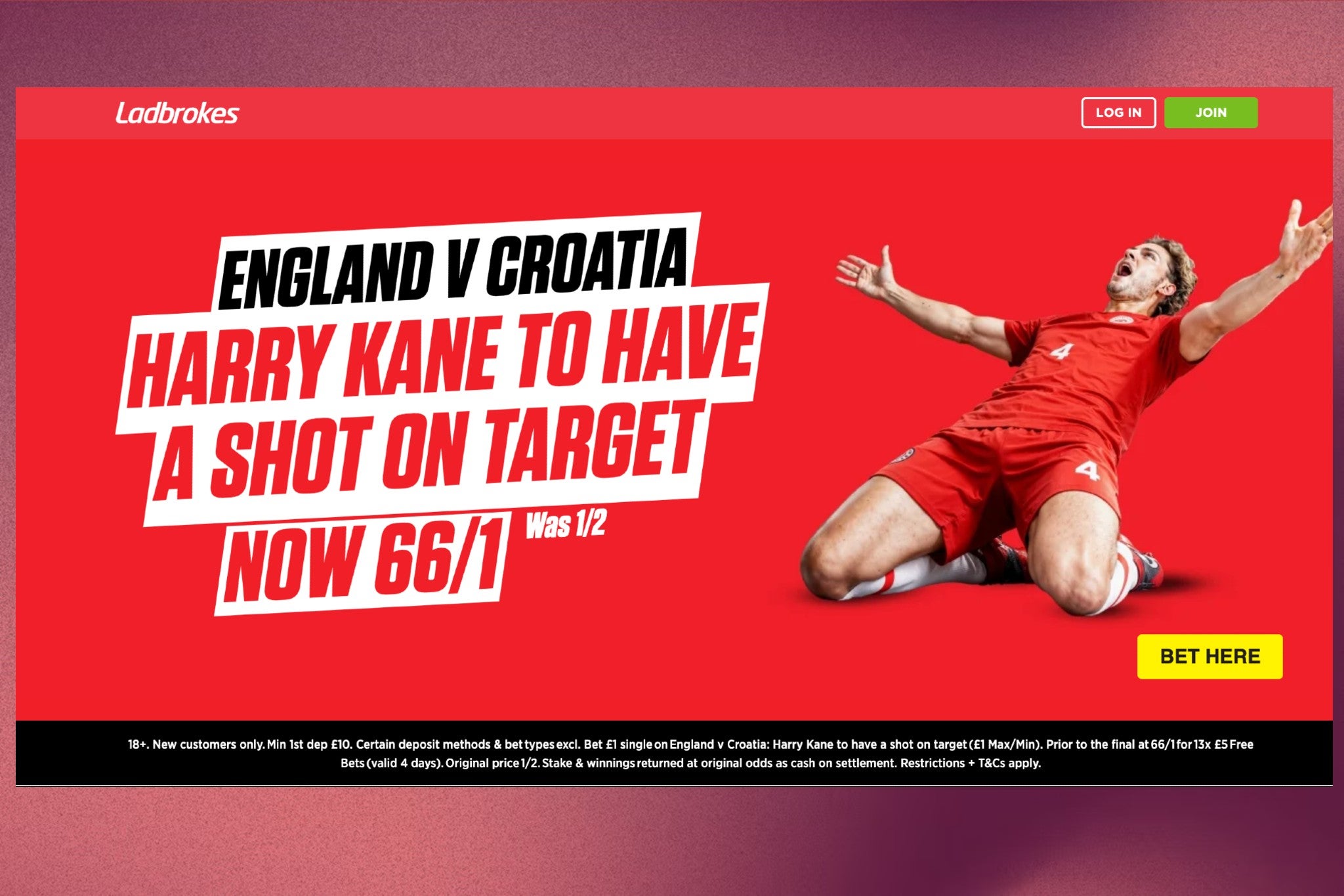 Ladbrokes World Cup betting offer: Harry Kane 66/1 to have a shot on ...