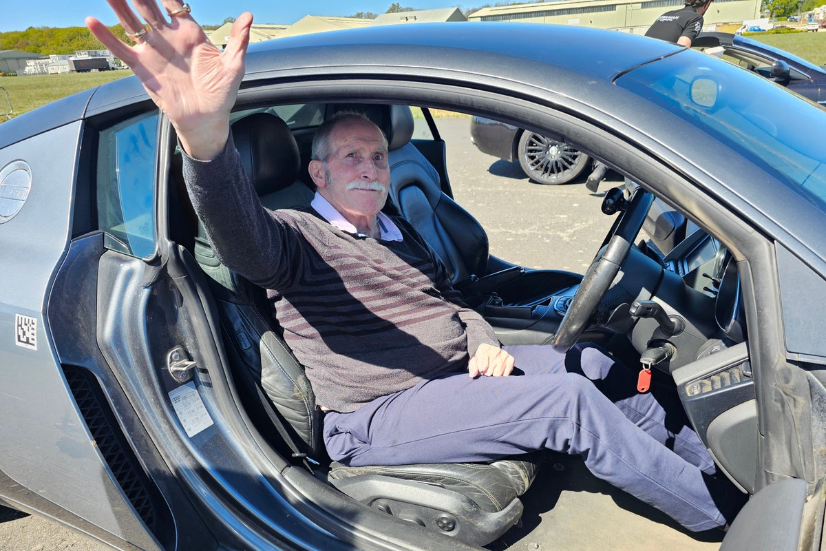Pensioner with a passion for fast cars is treated to…