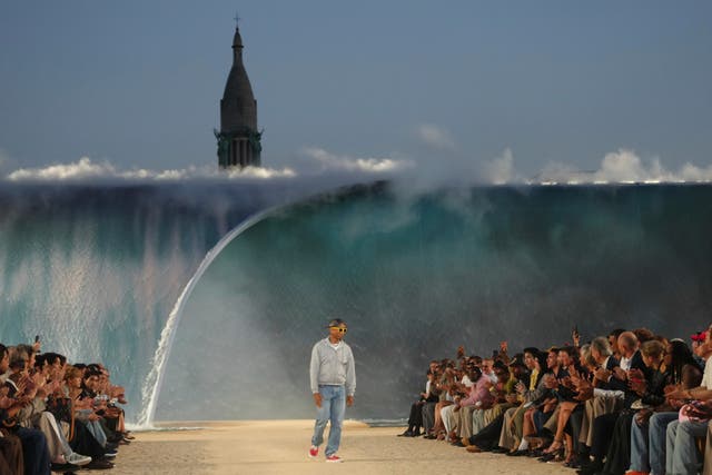 Louis Vuitton faces backlash over Paris Fashion Week waterfall during ...