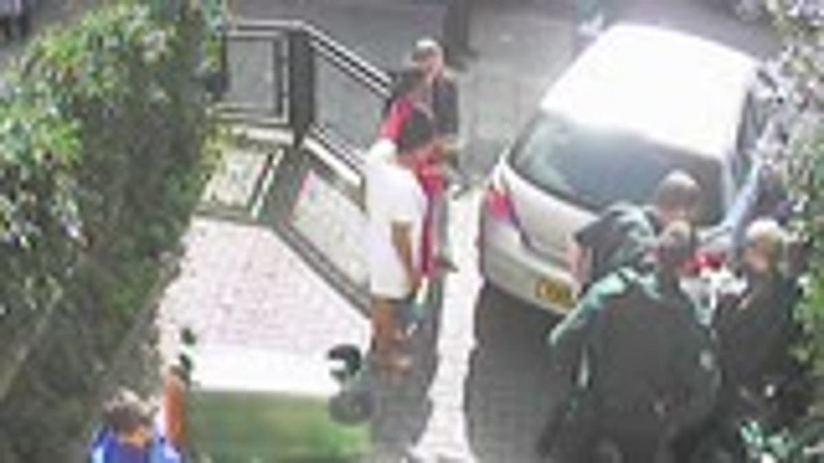 CCTV shows the moment man is crushed by car after bus collision in ...