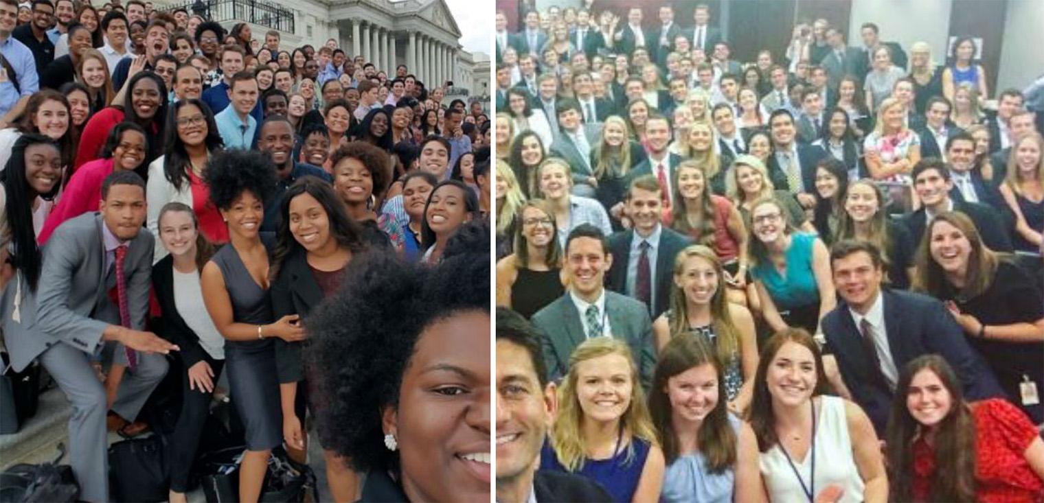 The Democrat and Republican intern selfies: spot the difference ...