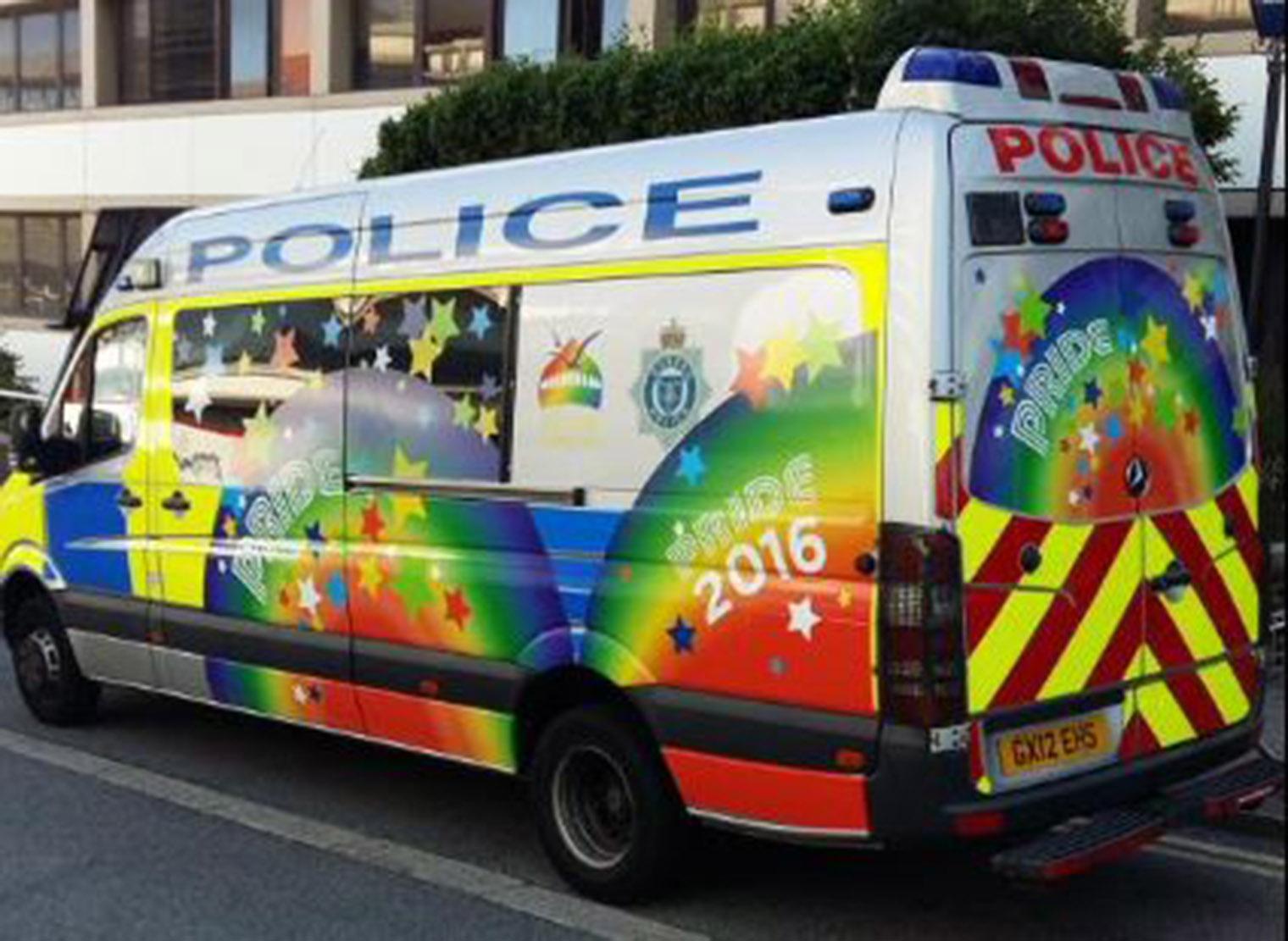 After people criticised their rainbow flag car, these police officers ...