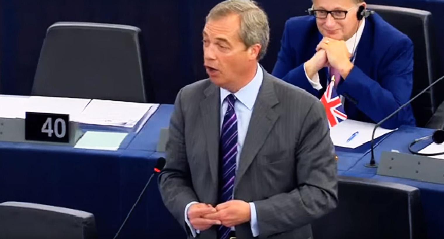 Nigel Farage gave what he hopes is his last ever speech in the European ...