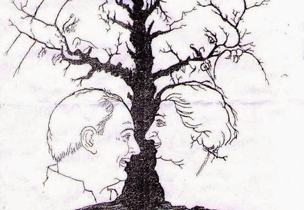 Can you work out how many faces are hidden in the tree? The internet ...