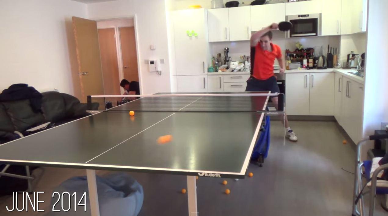 Complete novice plays table tennis every day for a year, becomes ...