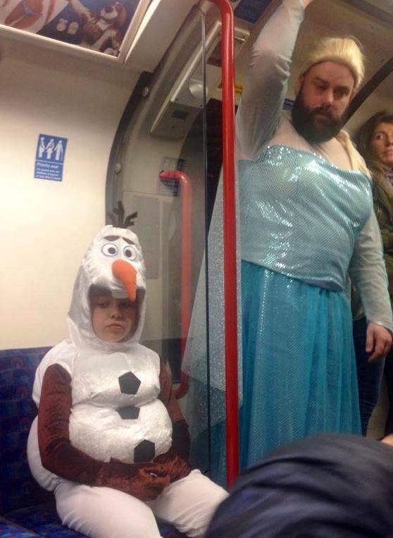The man who dressed as Elsa from Frozen with his daughter is our dad of ...