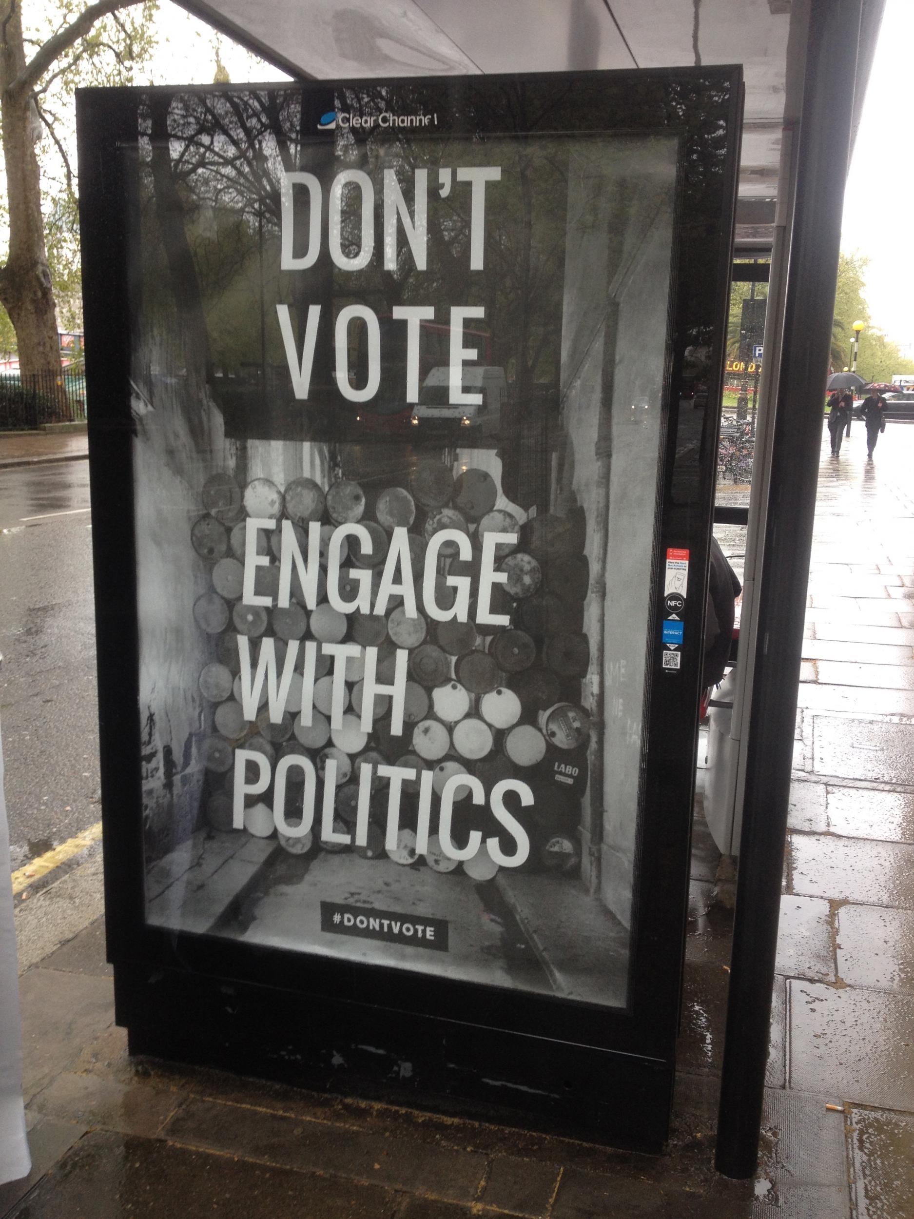 The mystery of how these anti-voting posters ended up in Westminster ...