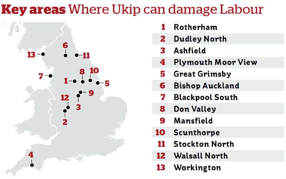 The constituencies where Ukip pose a serious threat to Labour | indy100 ...