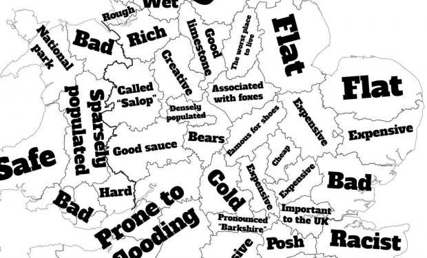 The stereotype map of Britain's counties, according to Google ...