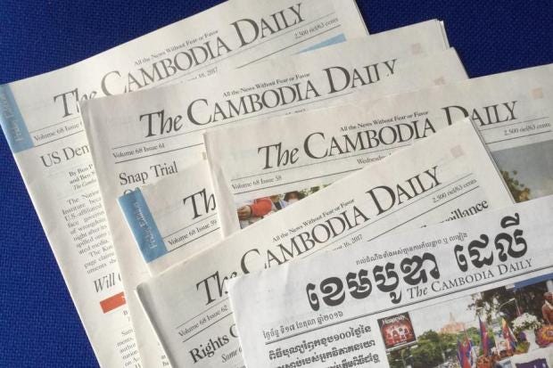 Cambodia Daily closure a major blow for freedom of information and ...