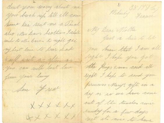 Poignant WW1 letters of British soldier recall Christmas Day truce ...