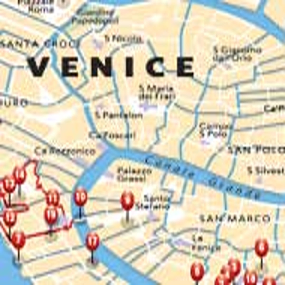 Tourist Map Of Venice City Centre
