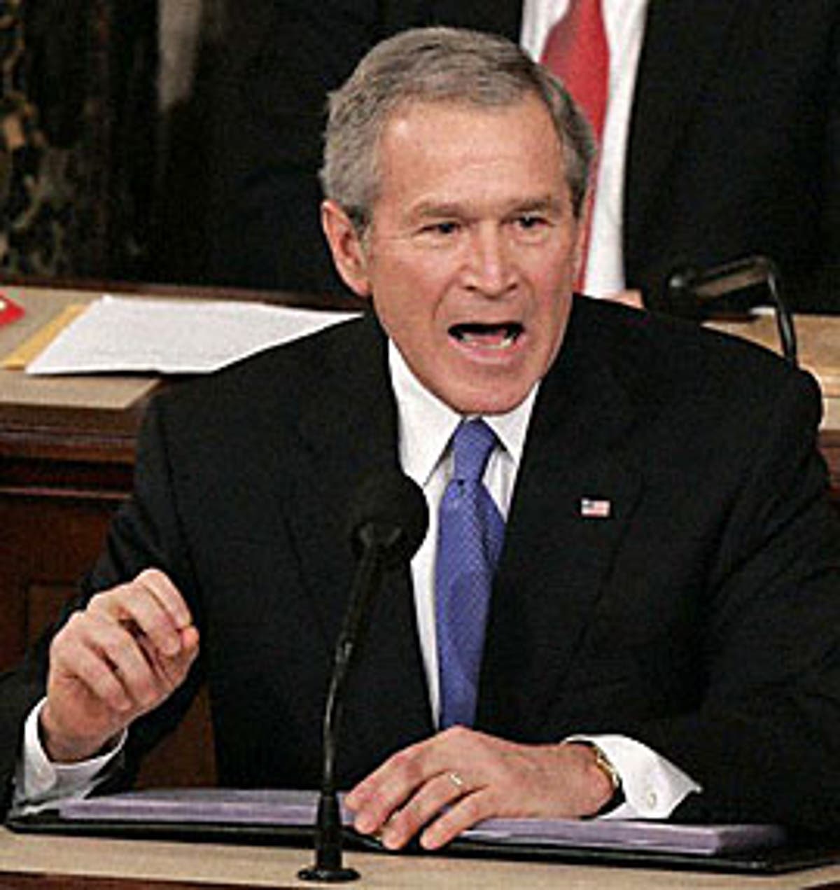 Bush says only US can secure world peace | The Independent | The ...
