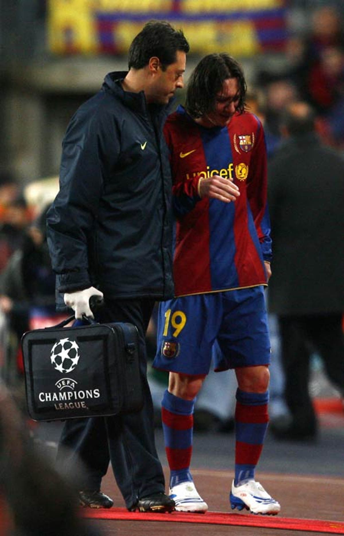 Messi faces six weeks out with hamstring problem | The Independent ...