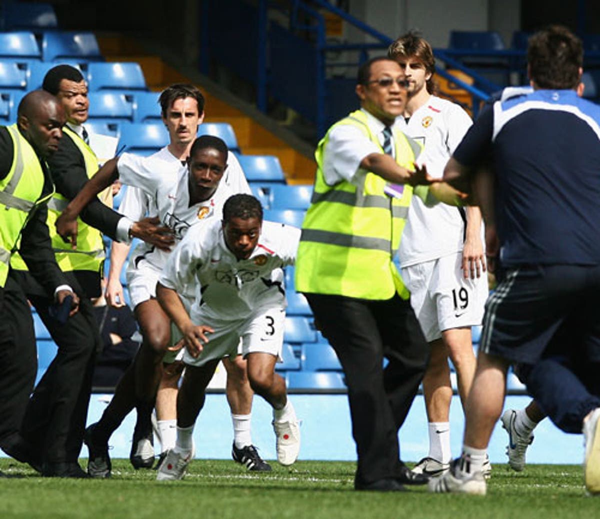 Revealed: why Evra was blamed for pitch battle | The Independent | The ...